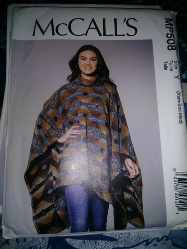 NEW McCall's MP508 Sewing Pattern Misses Poncho and Belt Size XSm-Sm ...