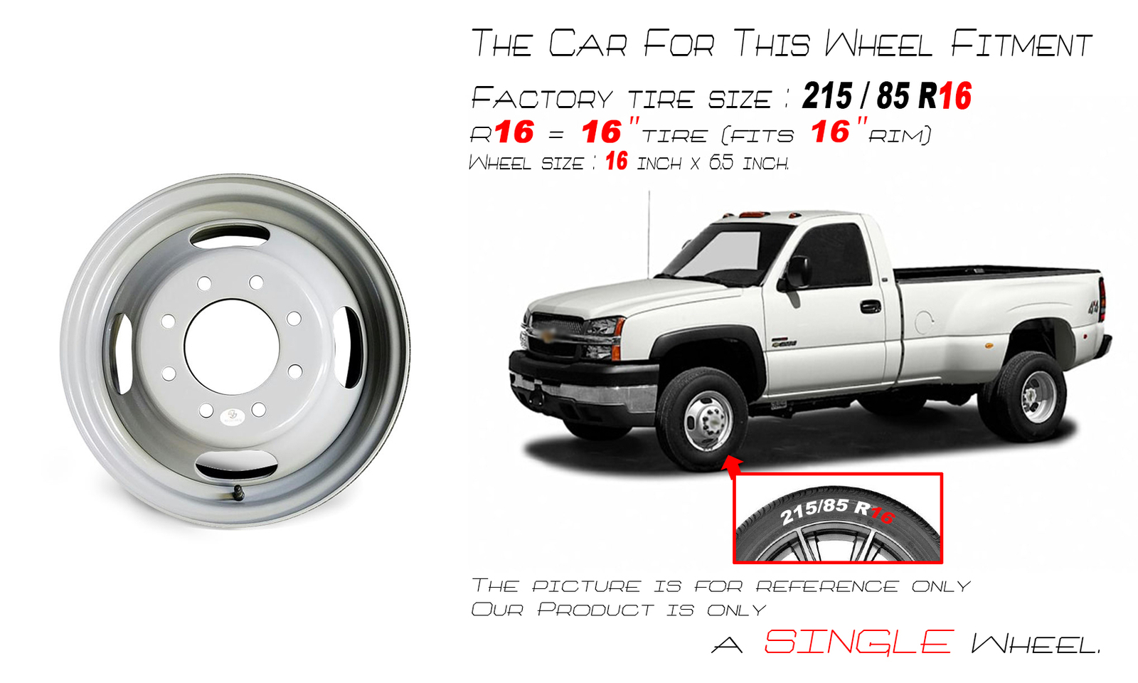 NEW 🔥 16" GREY Dually Steel Wheel For 01-21 Chevy Express 3500 OEM ...