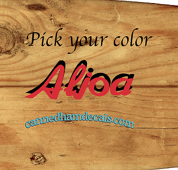 Aljoa Modernistic Vintage Travel Trailer Repro Canned Ham Decal Red ...