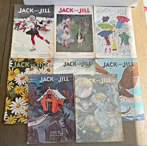 Lot of 8 Vintage Jack and Jill Children’s Magazines 1945 | eBay