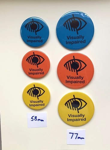 Visually Impaired Information Badge. Partially Sighted Badge | eBay UK