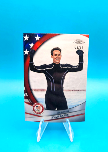 2026 Topps Olympics Chrome EVAN BATES Flag /76 Refractor - TEAM USA | eBay