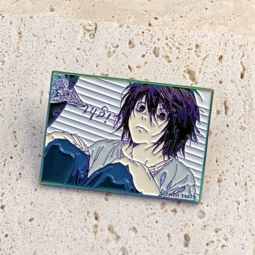 Rare DEATH NOTE L·Lawliet Yagami Light Killer Metal Pin Badge Brooch ...