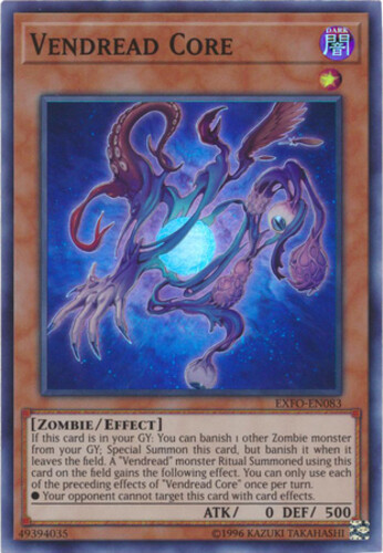 Vendread Core - EXFO-EN083 - Super Rare - Unlimited Edition NM YuGiOh ...