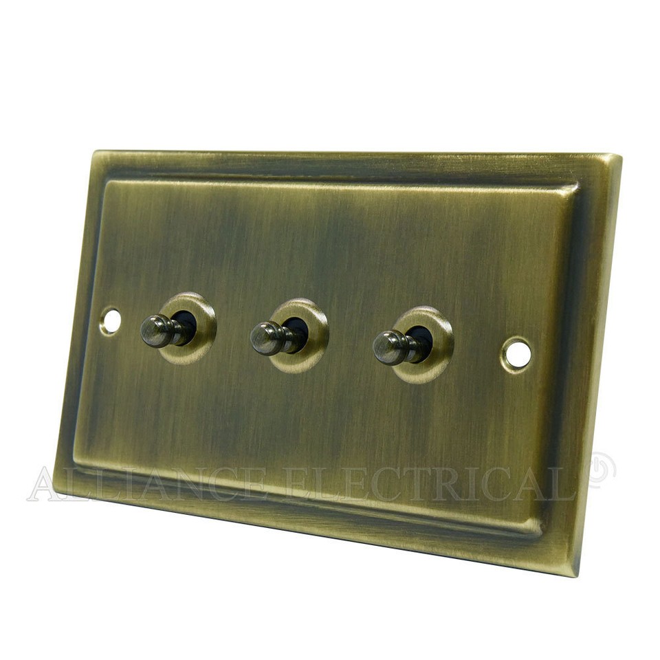 Full Range Victorian Antique Brass Dark Bronze Light Switch Socket ...