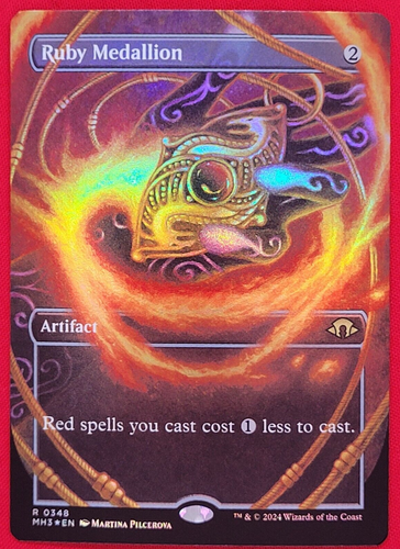 Ruby Medallion (Borderless) - Foil - MTG - MH3 #348 - NM/M | eBay