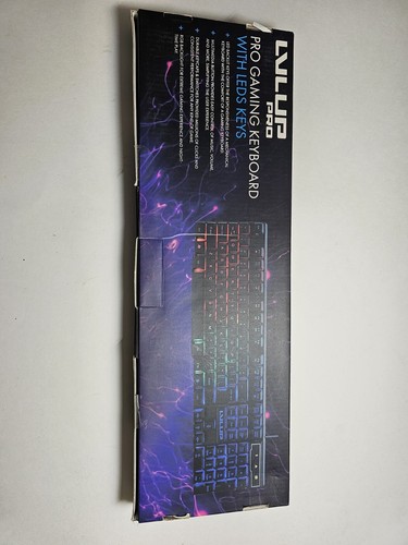 LVLUP Pro Gaming Keyboard With Light Up LED Keys Multicolor Backlight ...