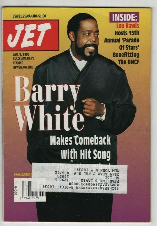 Jet Magazine Barry White Lou Rawls January 9, 1995 061920nonr | eBay