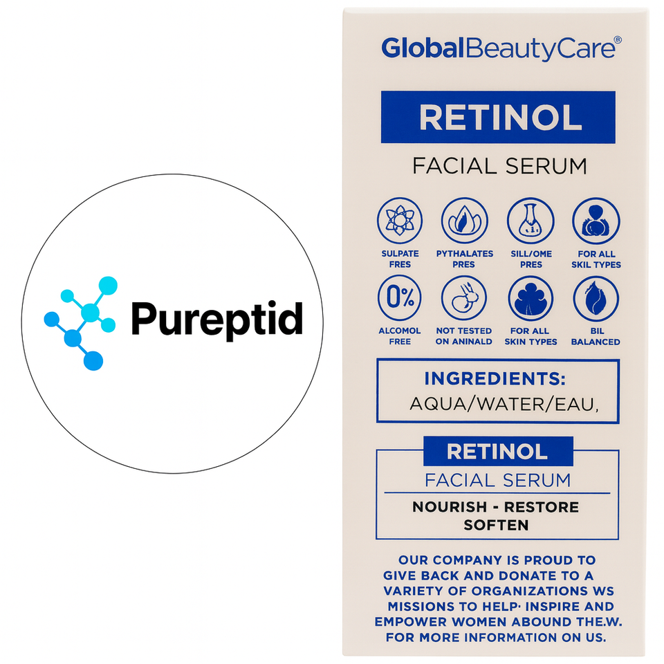 Global Beauty Care Retinol Facial Serum 1.0 oz Anti-Aging Skin Repair ...