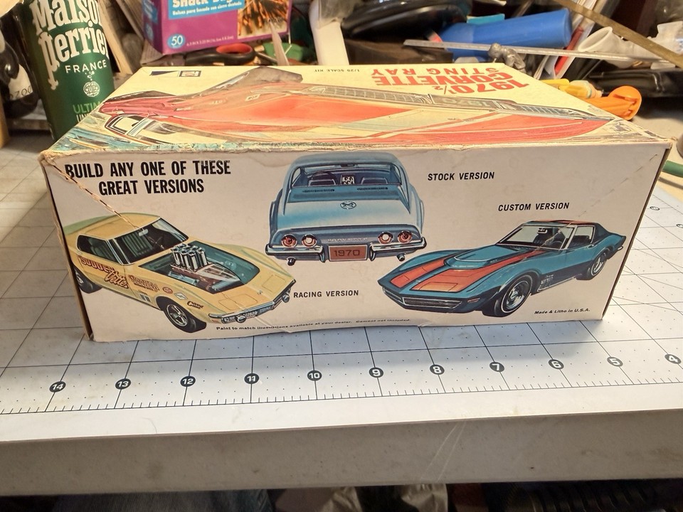 1970 1/2 Corvette Sting Ray - MPC Model Car Kit - Opened Box | eBay
