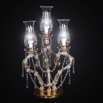 Lampe Grand en Cristal Classique A 3 Lumières Coll. Bga 1432 Design ...