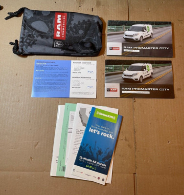 2019 DODGE RAM PROMASTER CITY USER GUIDE OWNERS MANUAL GUIDE BOOK SET ...