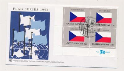 D349246 United Nations New York Bureau FDC Flag Series 1998 Czech ...