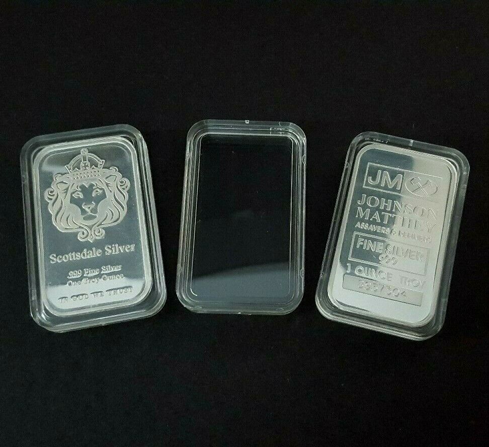 1 oz SILVER bar capsule FOR Scottsdale/Johnson Matthey/MANY MORE ...