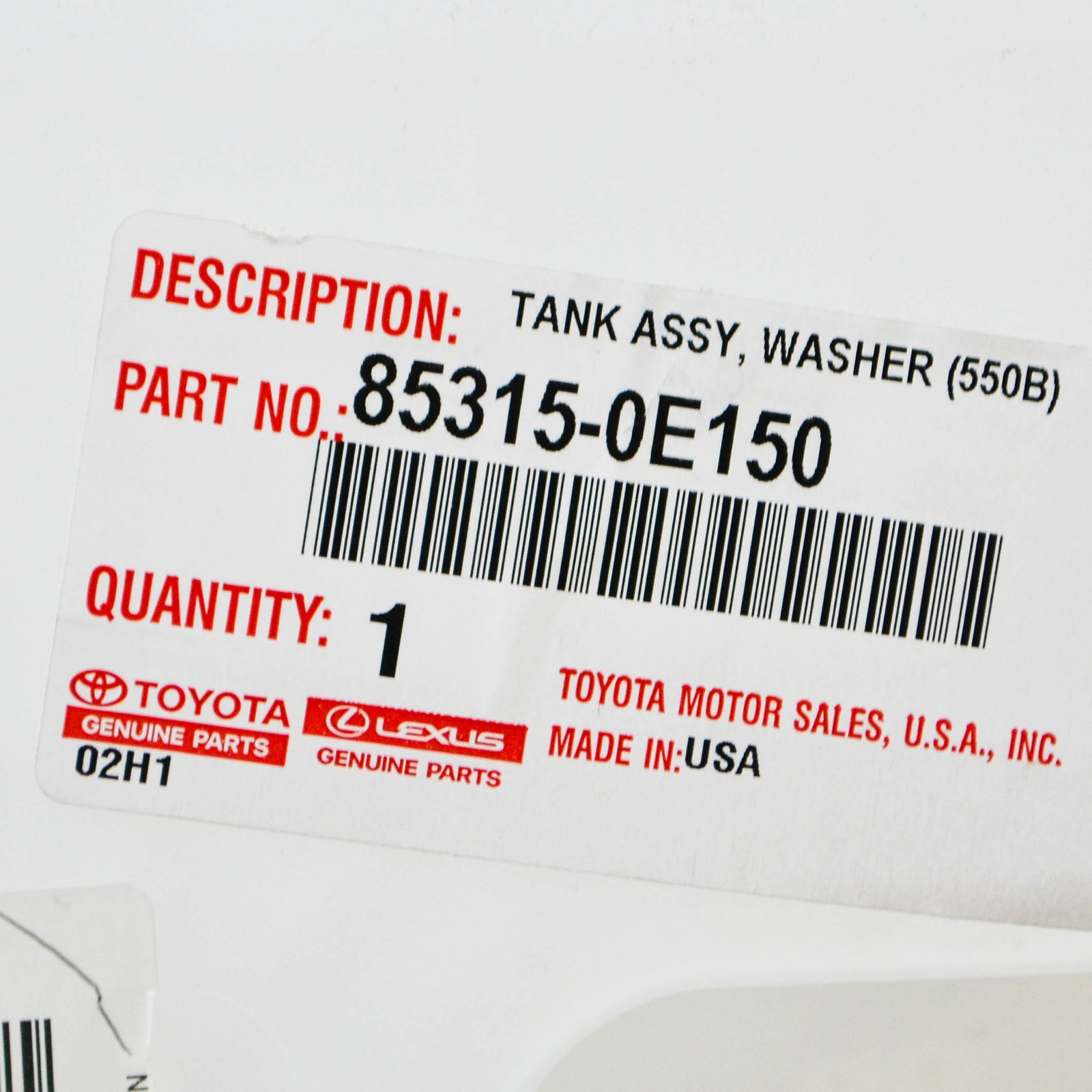 TOYOTA Highlander XU70 Window Washer Reservoir Tank 85315-0E150 NEW | eBay