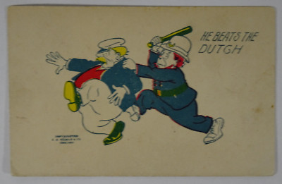 1908 Comic Dutch Humor Postcard He Beats The Dutch Unposted USA | eBay