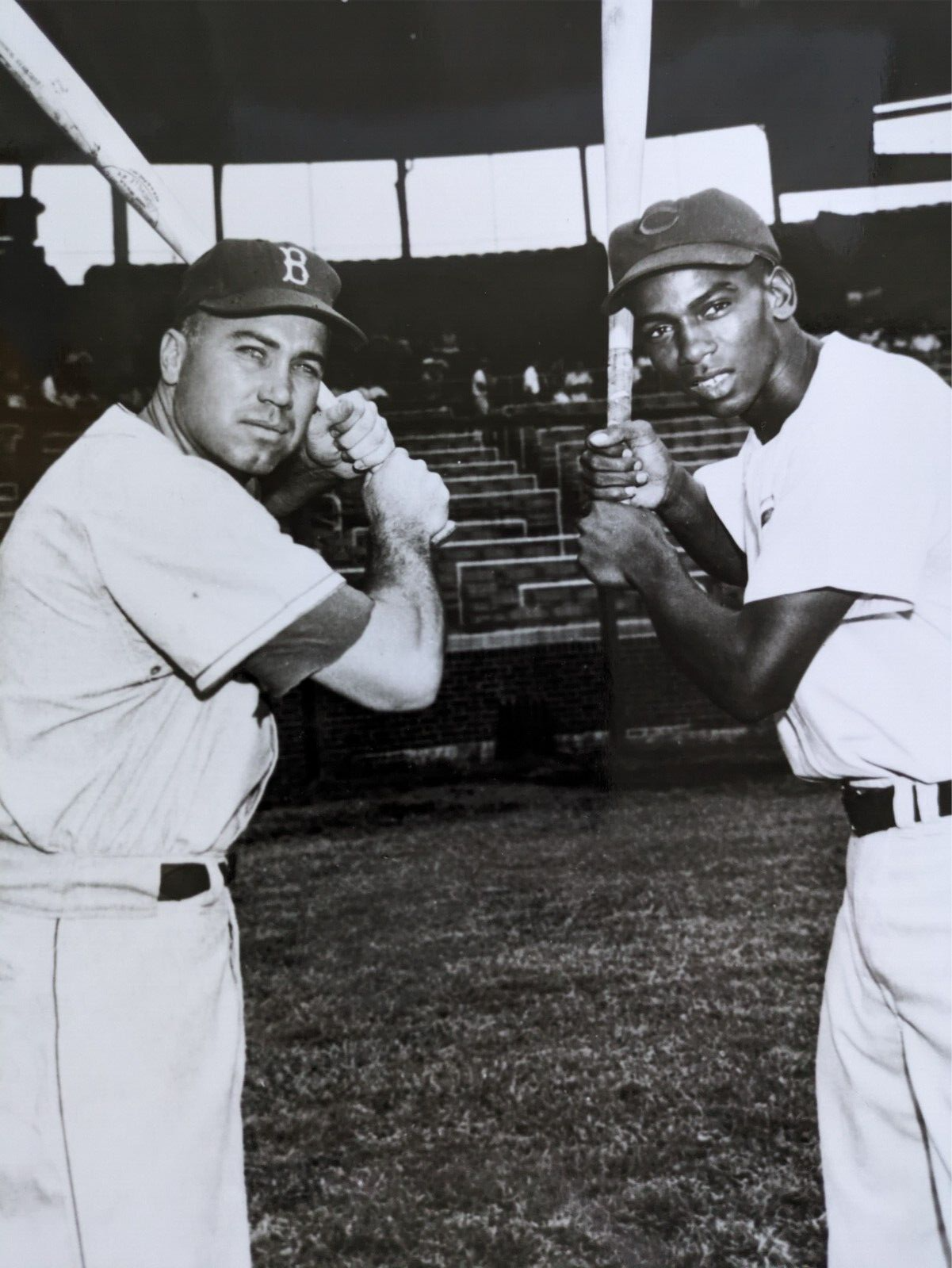 Ernie Banks & Duke Snider Batting Pose 8x10 UNSIGNED Gloss Photo | eBay