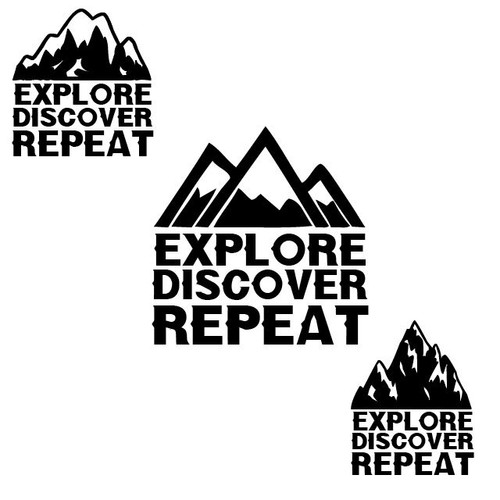 EXPLORE DISCOVER REPEAT Trail Hiking Vinyl Decal for Car Truck Camper ...