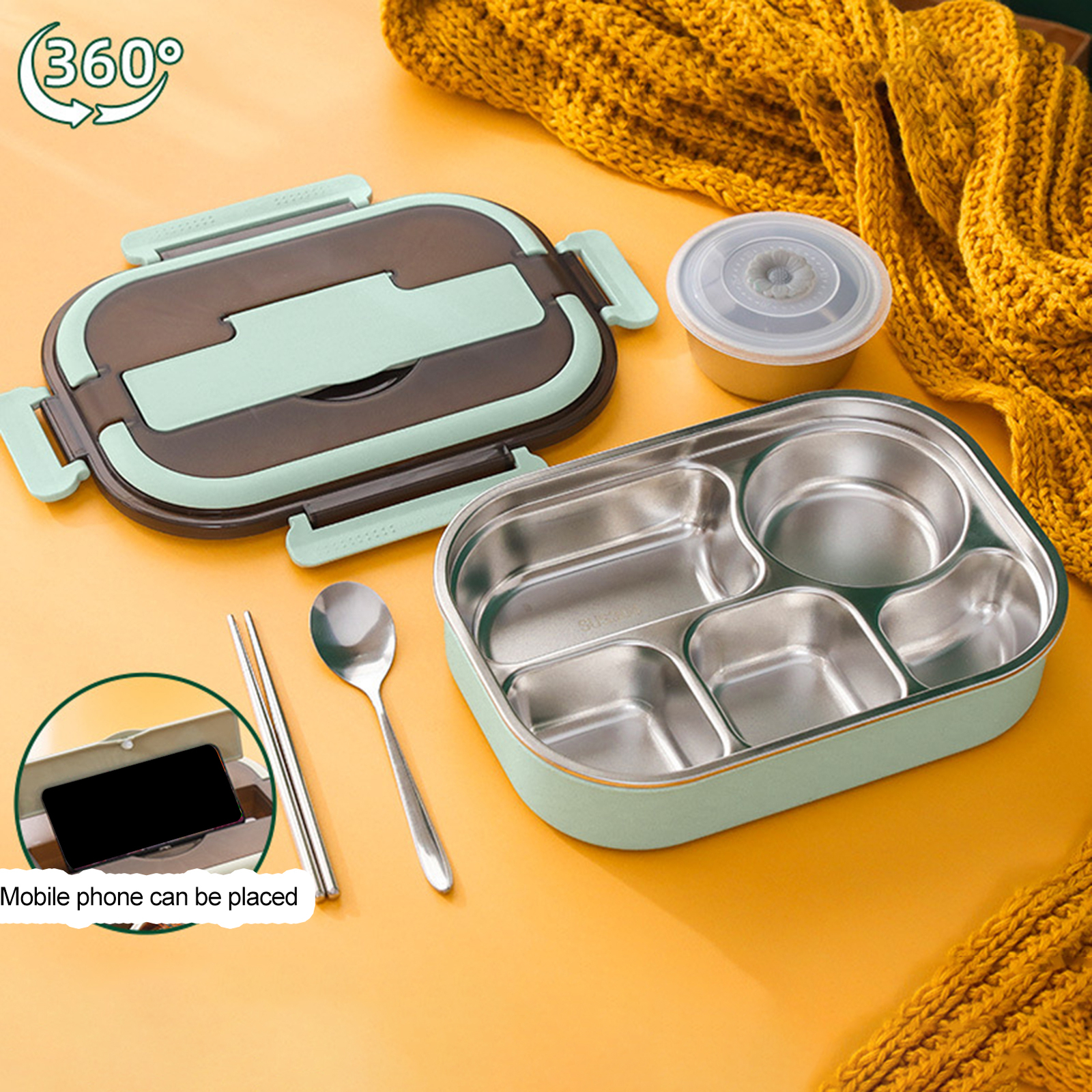 Food Storage Container No Odor Storage Hot Food Warmer Bento Box ...