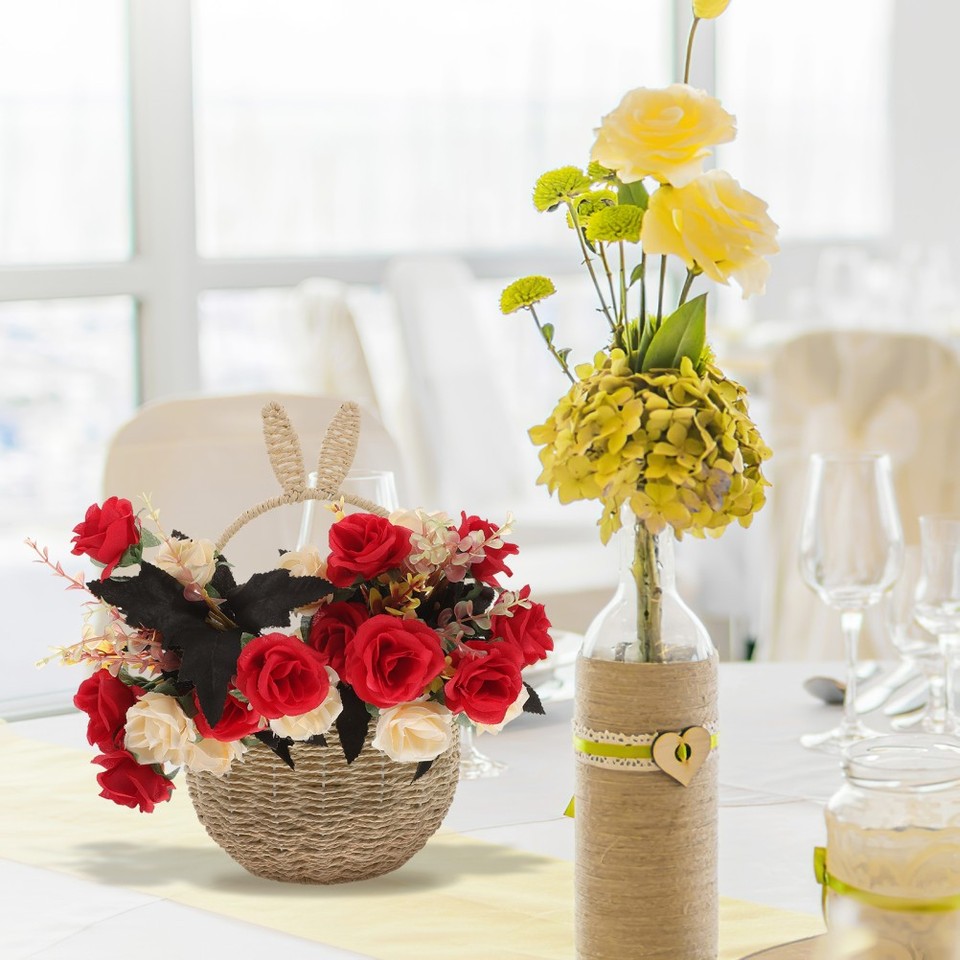 Sundries Basket Decorative Storage Holder with Handles Bunny Shaped ...