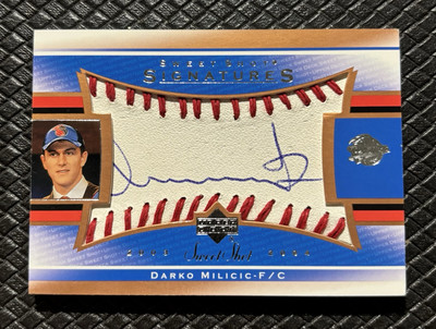 DARKO MILICIC 2003-04 UD Sweet Spot Baseball Red White Blue Auto ...