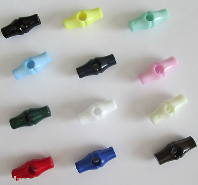 6 PLASTIC BAMBOO BABY 25mm TOGGLES BUTTONS 11 COLOURS | eBay UK