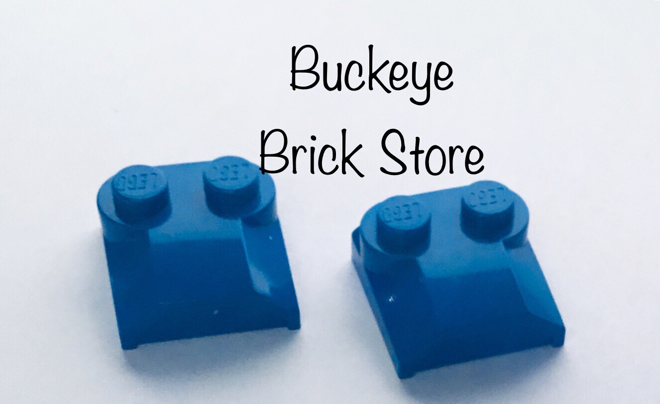 NEW Lego BRICK BLUE Modified 2x2x2 2/3 Two STUDS, CURVED SLOPE END | eBay