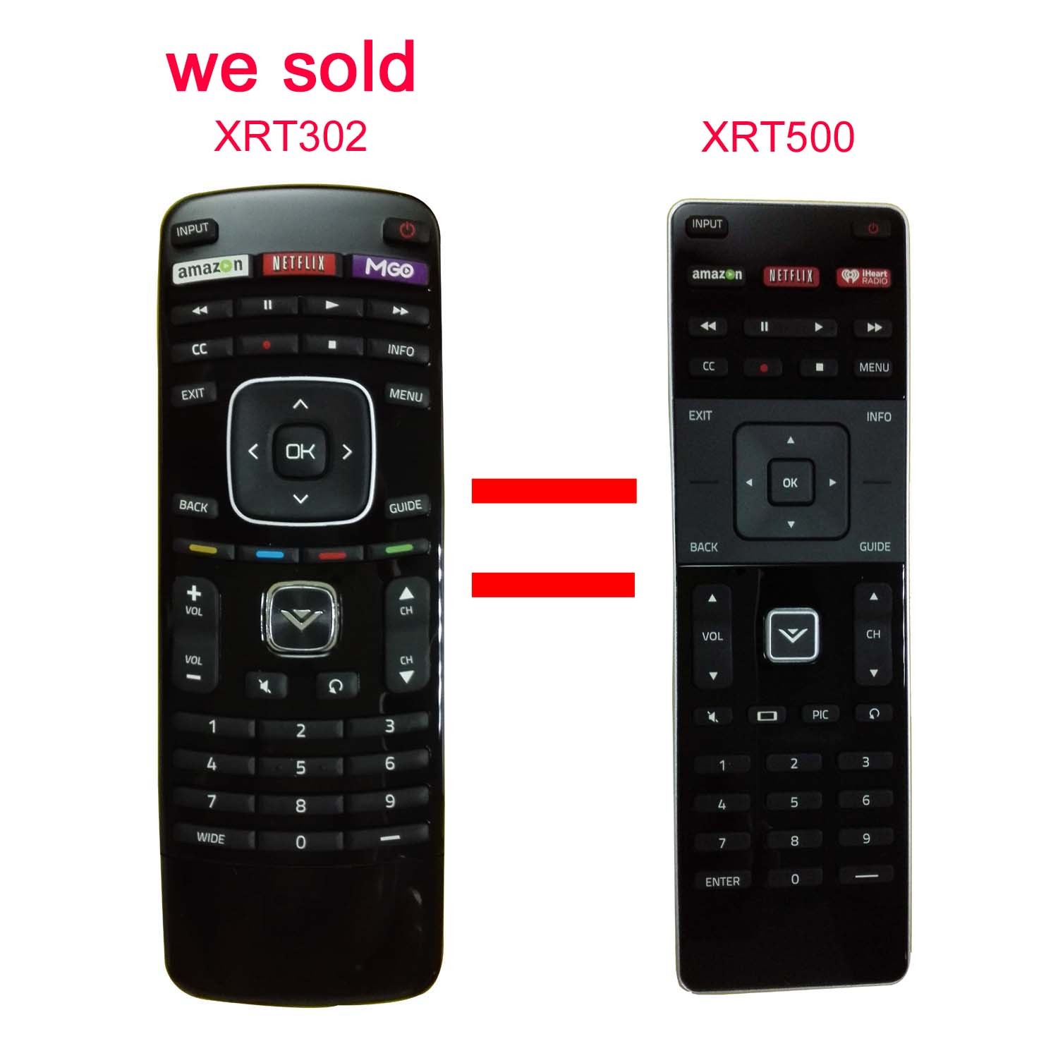Vizio internet APP Qwerty Remote XRT302 sub XRT500 F M552I-B2 M652I-B2 ...
