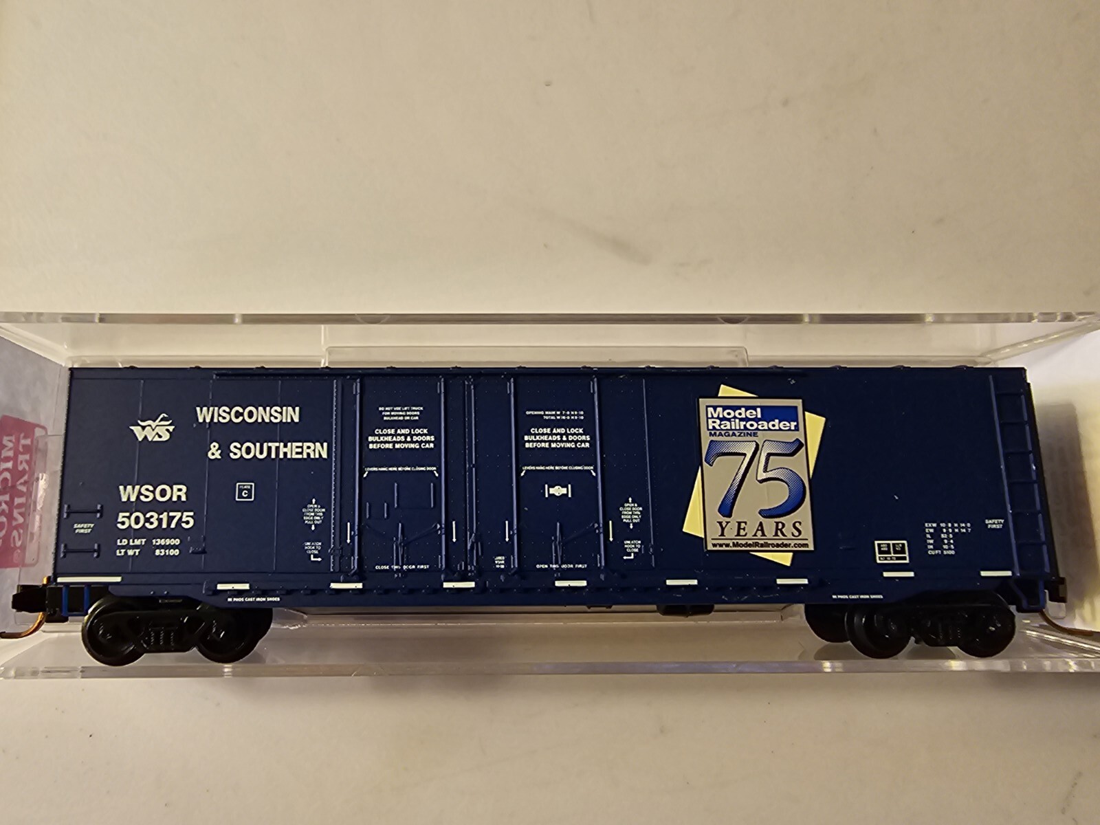 N Scale Micro-Trains MTL #07500160 WSOR Wisconsin Southern 50' Box Car ...