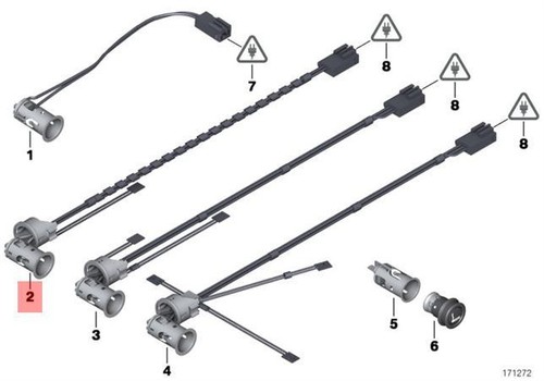 Genuine BMW E70 E70N E71 Cigarette Lighter Socket with LED OEM ...