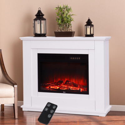 Electric Fireplace & Surround Suite Freestanding Electric Fire Remote ...