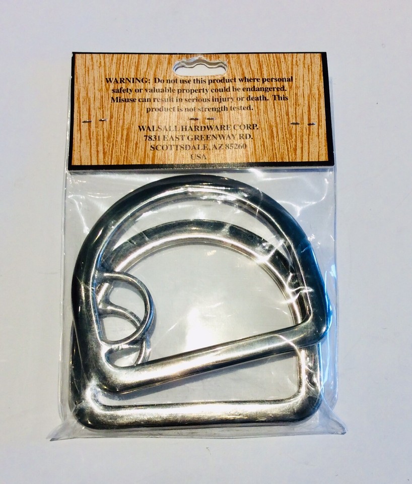 2-Pack Walsall Quality Hardware 3” Dee Ring W/1” Dee Stainless Steel ...