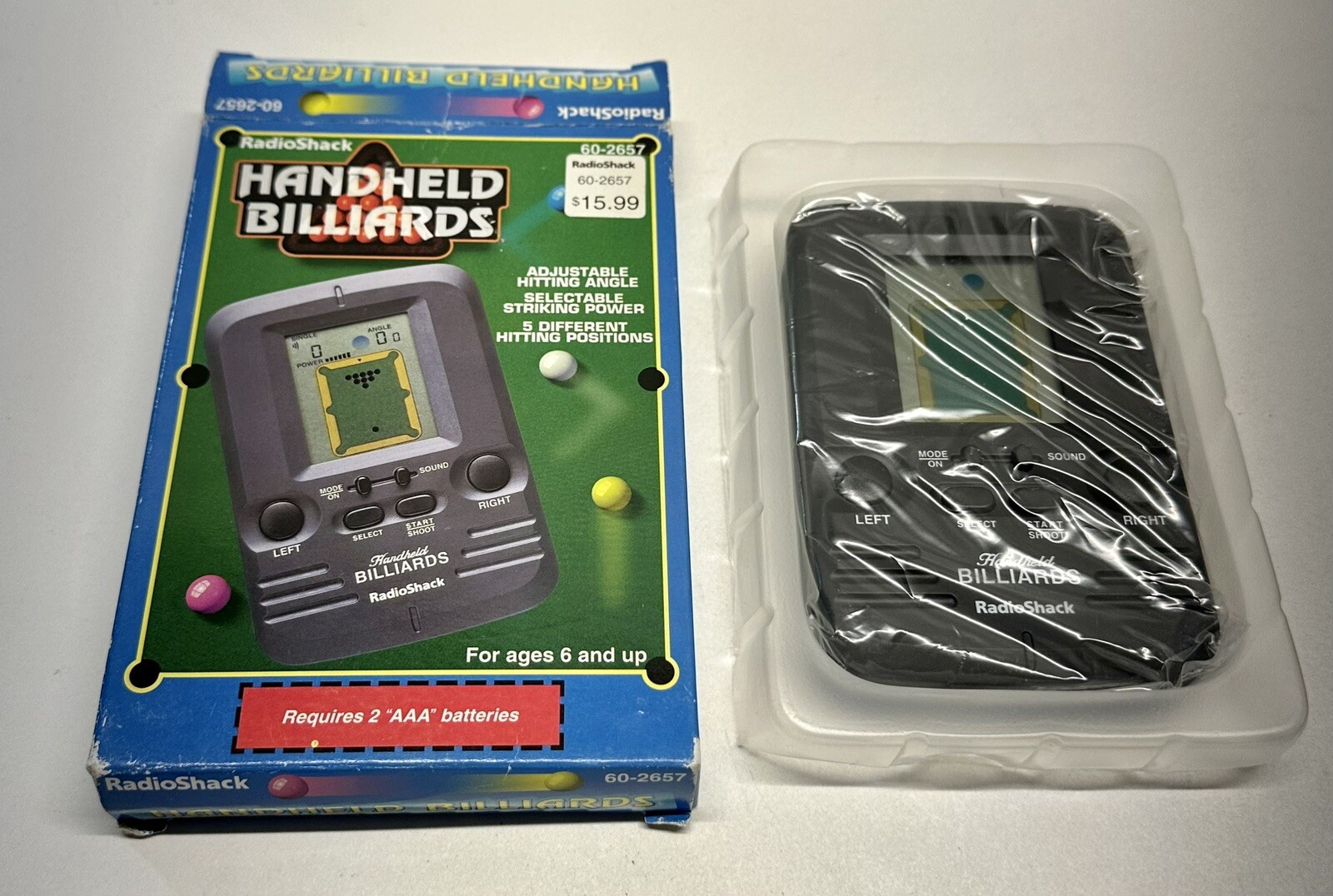 Vintage Radio Shack Hand Held Computer Game Billiards 60-2657 New in ...