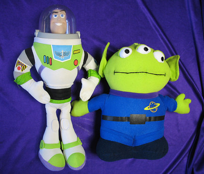 Disney Toy Story 3-eyed Alien and Buzz Lightyear Stuffed Toys | eBay