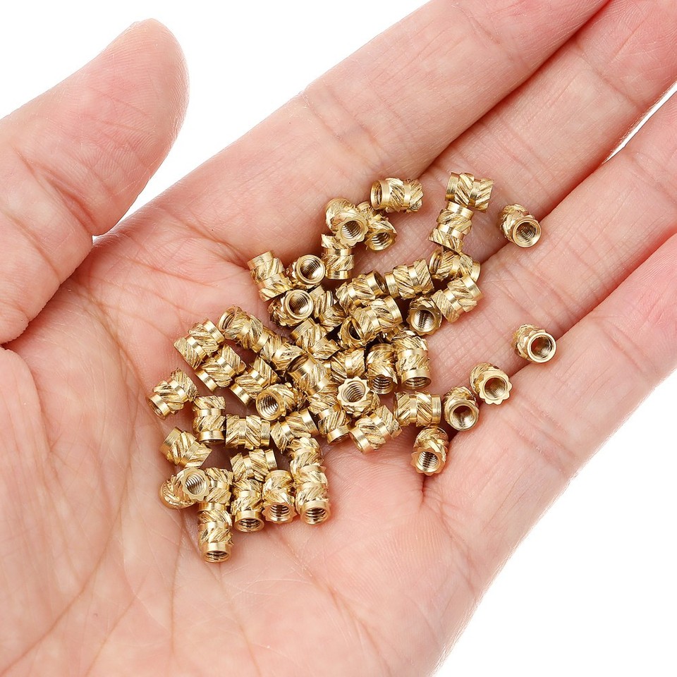 50 Pcs Brass Fasteners Threaded Inserts Soldering Iron Tips Heat Set ...