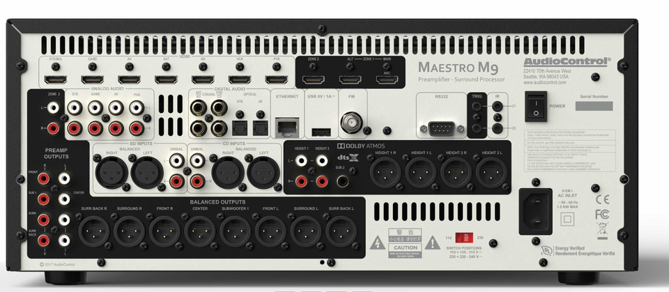 Audio Control Maestro M9 Premium 4k 7.1.4 Home Theater Processor. Free ...