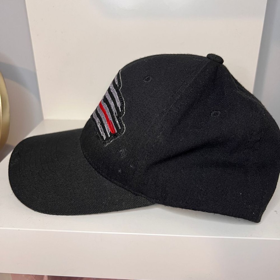 Thin Red Line American Flag Baseball Cap Blk First Responder Support ...