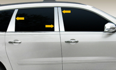 Fits 2009-2017 Chevrolet Traverse 6PC Stainless Steel Pillar Post Trim ...