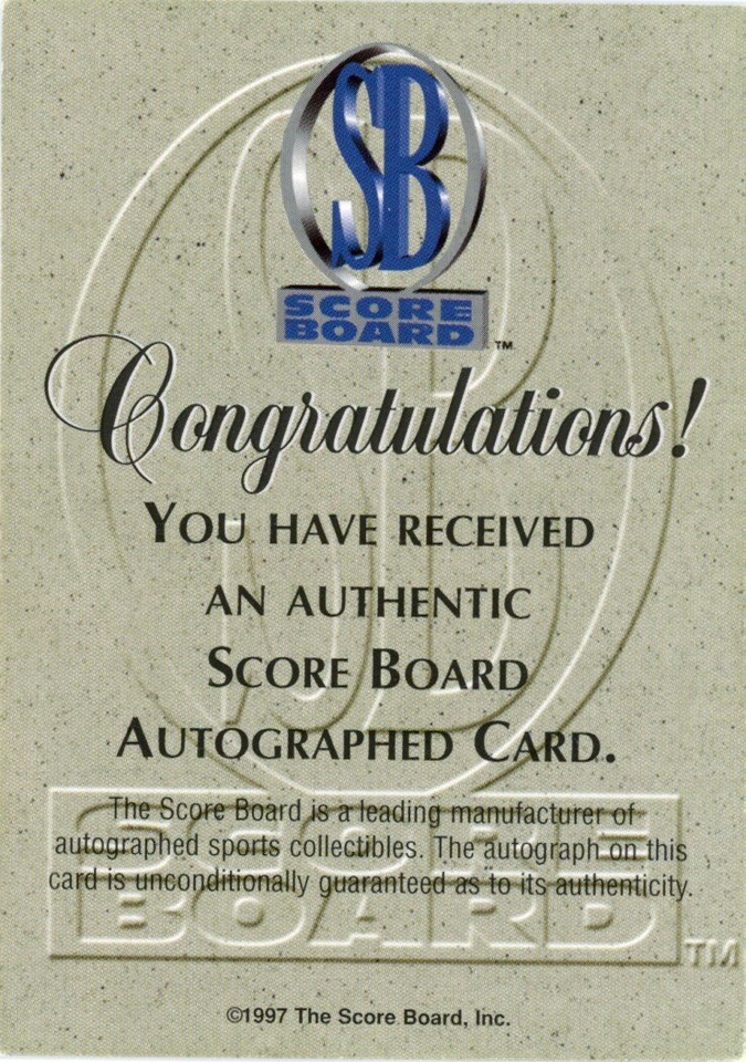 1997-98 Score Board Autographed #NNO Shea Seals 1997 | eBay