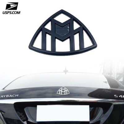 1x Genuine Gloss Black Maybach Trunk Emblem vertical Badge For Benz S ...