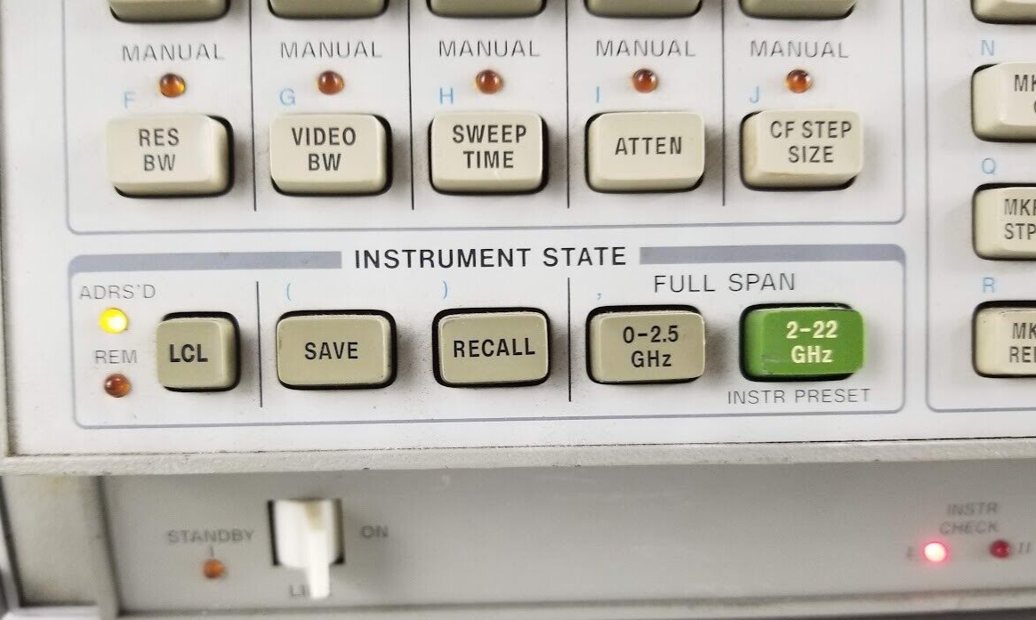 Agilent HP Keysight 8566A Microwave Spectrum Analyzer 100 Hz - 22 GHz ...
