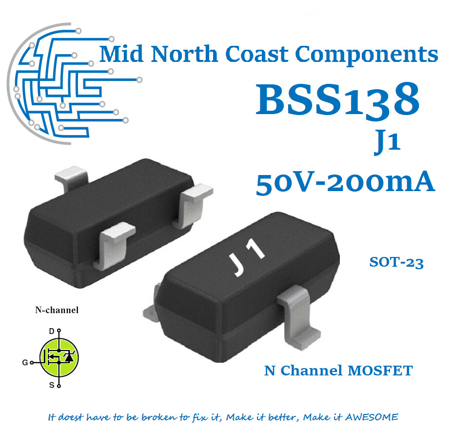 BSS138L J1 50V 200mA 225mW N-Channel Field Effects MOSFET Transistor ...