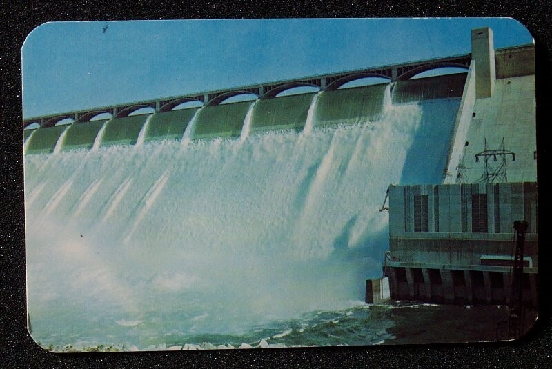 1950s Spillway Pomeroy Grand Coulee Dam WA Grant/Okanogan Co Postcard ...