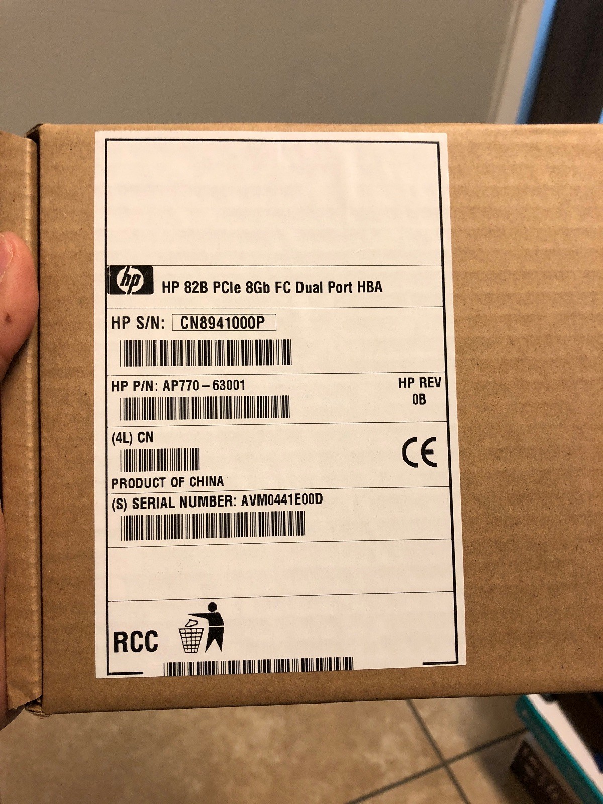 HP 82GB PCIe FC Dual Port HBA AP770 - 63001 | eBay