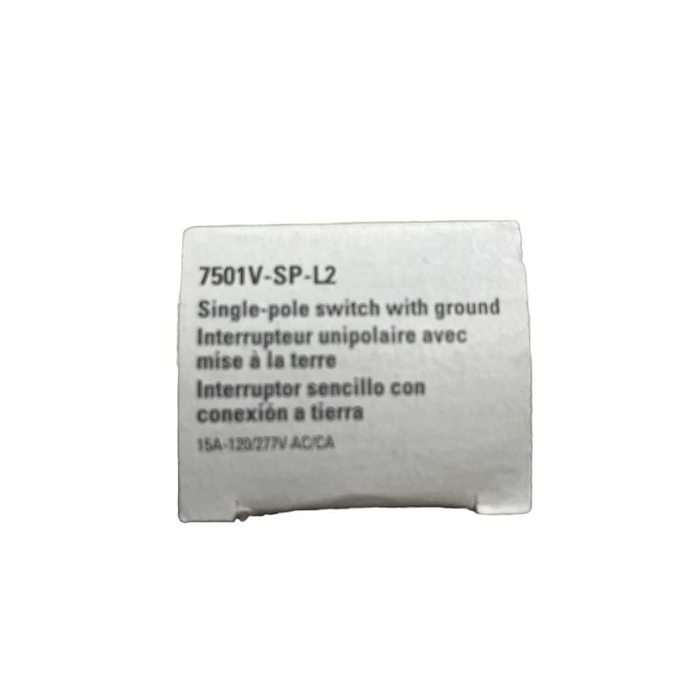 Eaton Ivory Decorator Rocker Light Switch 15A Single Pole 120/277V ...