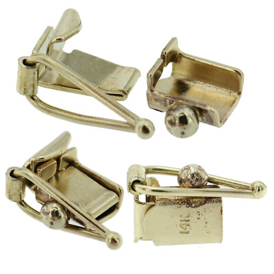 14K White Gold Box Lock Clasp Male & Female Figure 8 Complete Set 7.5mm ...