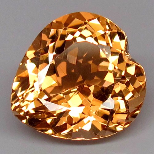 BEAUTIFUL! 5.30ct.Full Fire Apricot Peach Imperial topaz Brazil Heart ...