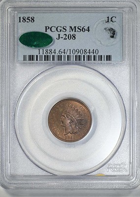 1858 Indian Head Cent Pattern 1C PCGS MS64 CAC Judd-208 | eBay