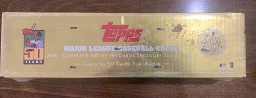 2001 Topps Baseball Complete Set Series 1 & 2 Factory Sealed Gold Box ...