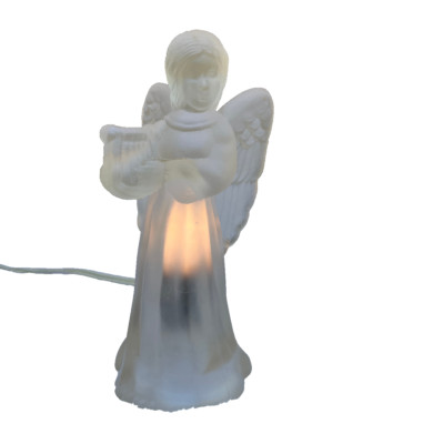 Heavenly Glow Lighted Angel Light Frosted Glass 7 Inches | eBay